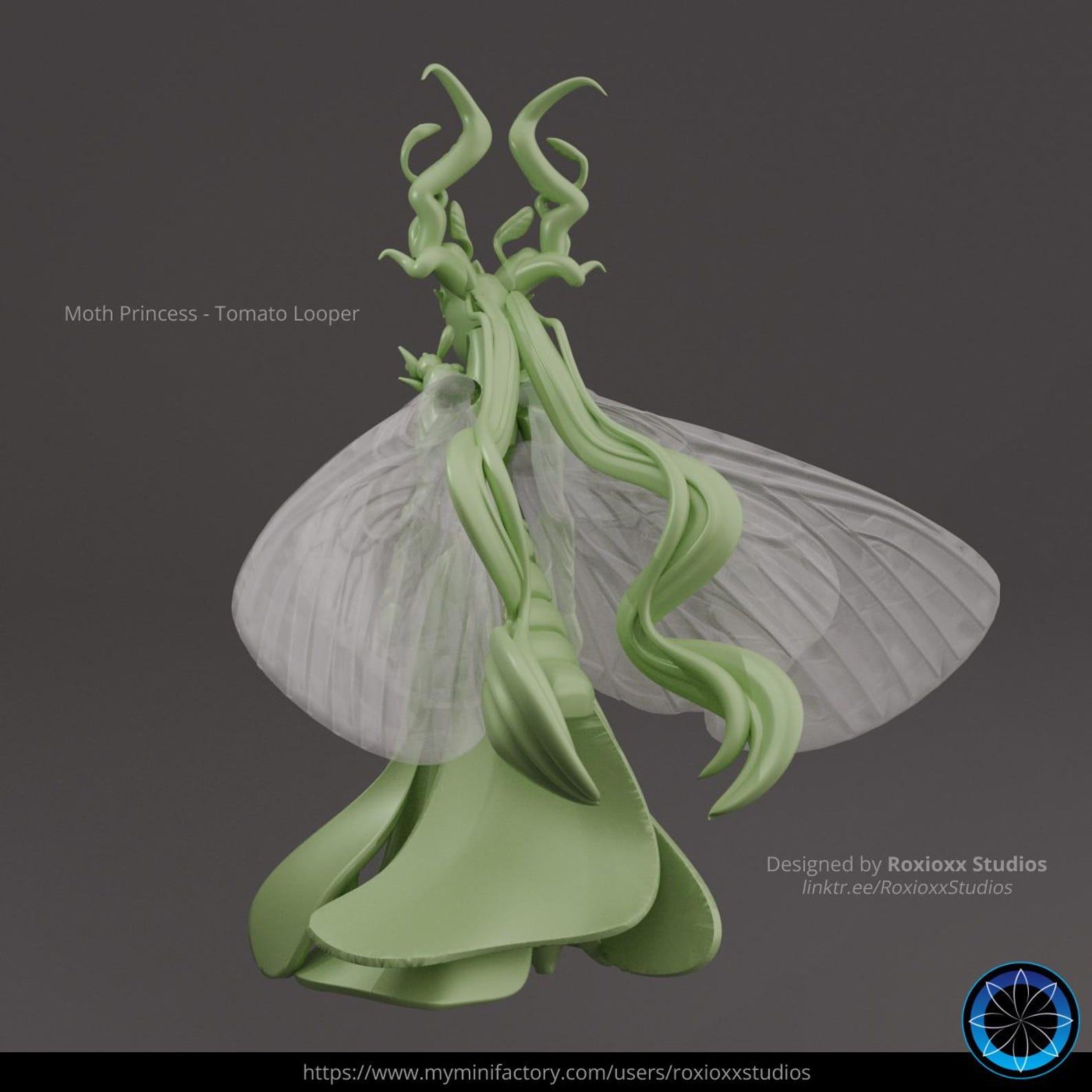 Moth Princess - Tomato Looper || 3D Printed Miniature - Etsy