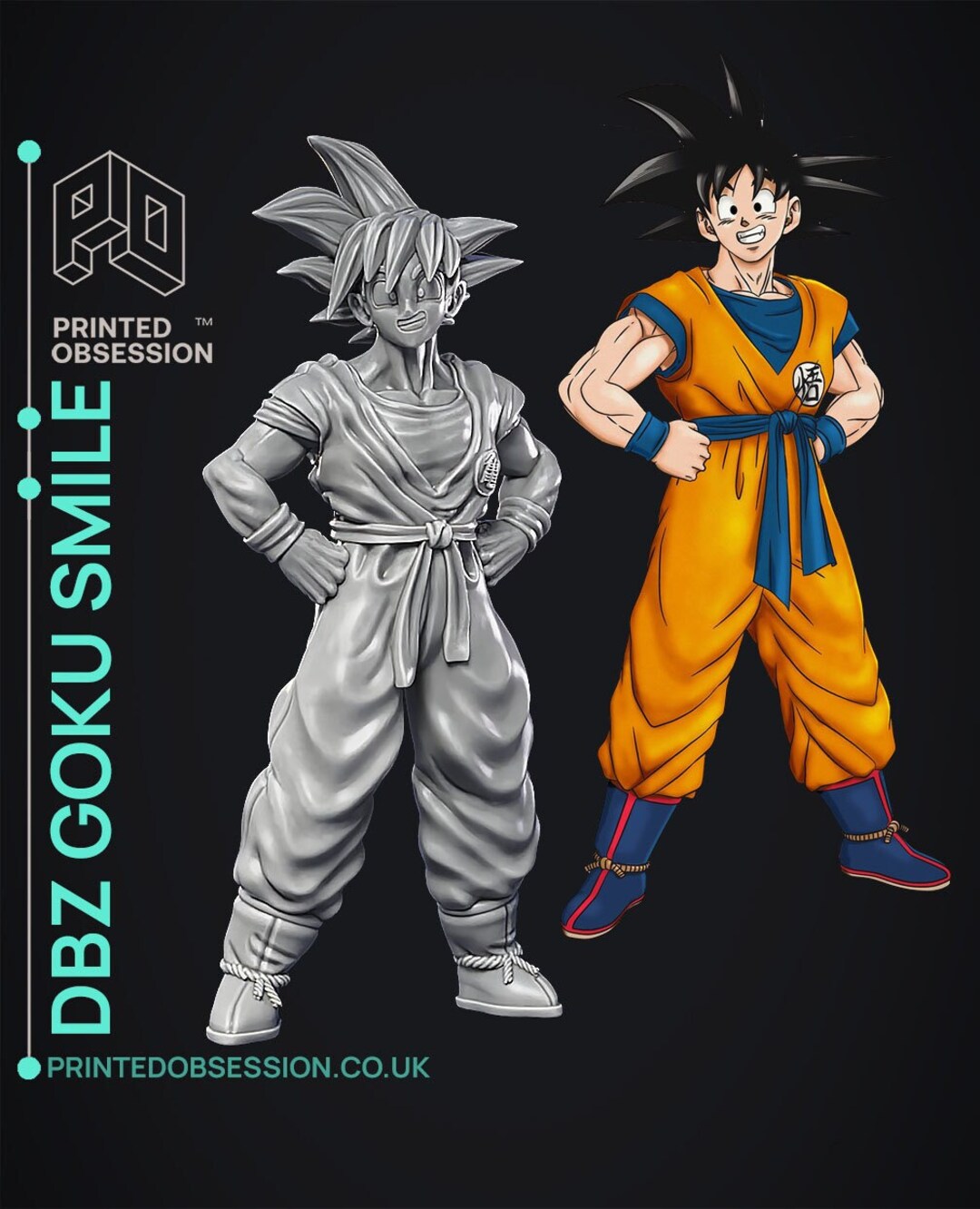 Smiling Goku 32mm Scale - Etsy