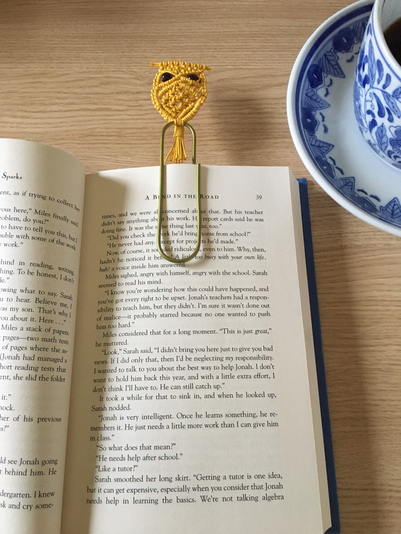Owl Bookmark Large Paperclip and Macramé Handmade 4 Brass - Etsy