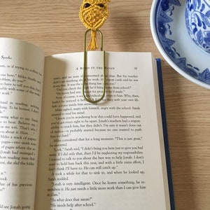 Owl Bookmark, Large Paperclip and Macramé, Handmade, 4 Brass, Silver ...