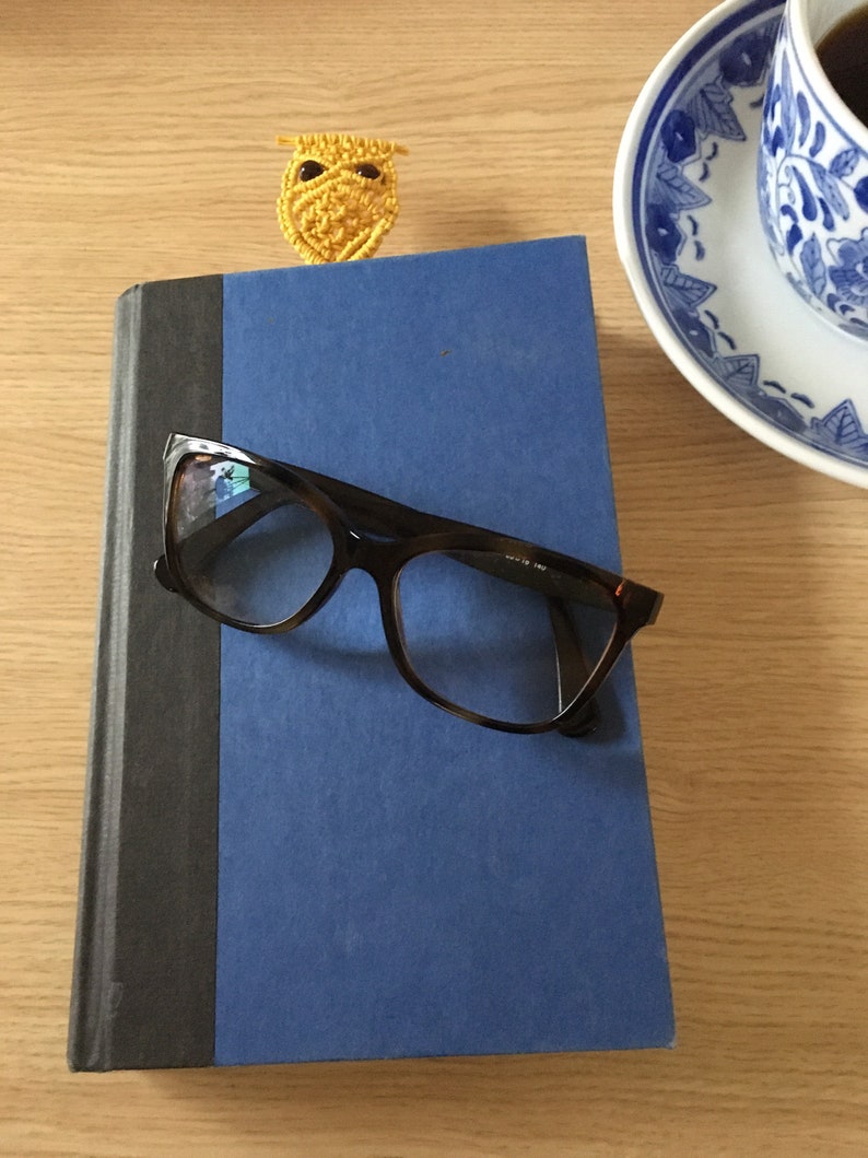 Owl Bookmark Large Paperclip and Macramé Handmade 4 Brass - Etsy