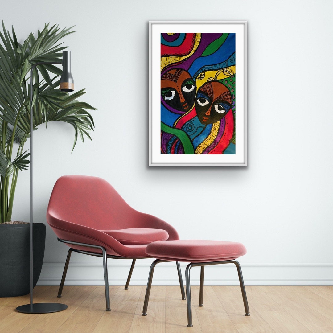 Modern Contemporary Art, African American Print, Ethnic Living Room ...