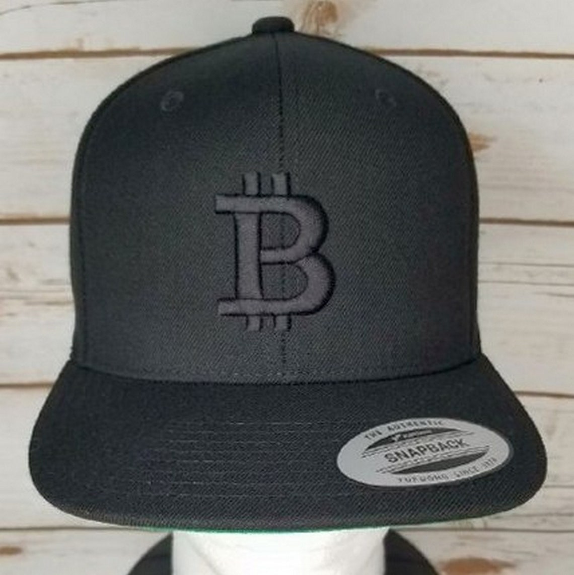 Bitcoin Black on Black Embroidered 3D Puff Logo Snapback Hat - Etsy