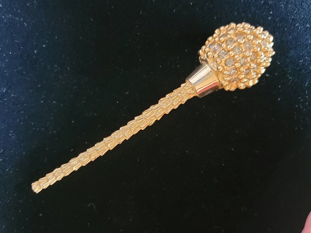 Alice Caviness Large Golden Scepter Torch Wand Brooch 4 1/2 Inch Regal ...