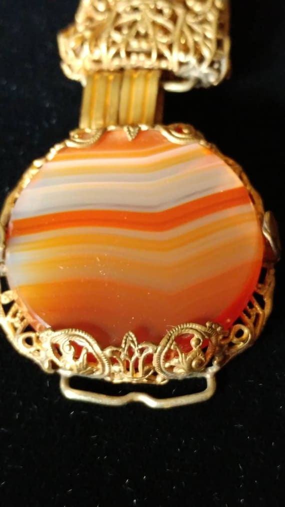 Vintage agate & brass - Gem