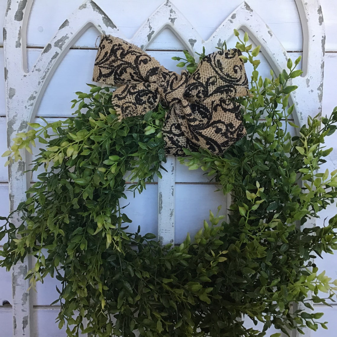 Farmhouse Wall Decor Distressed Window Frame Cathedral Window Frame ...