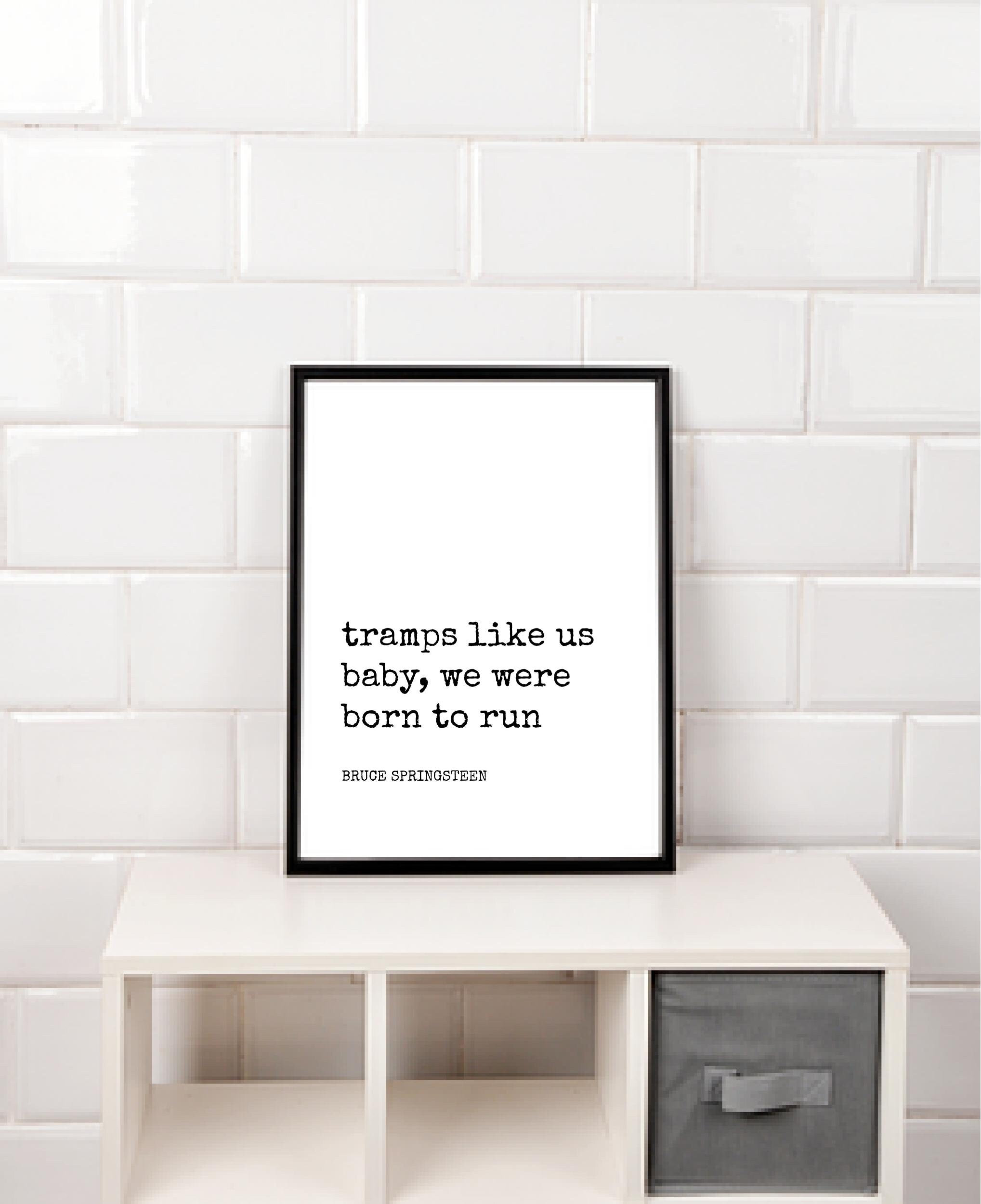 Bruce Springsteen Born to Run Lyrics Print || Music Poster, Bruce ...