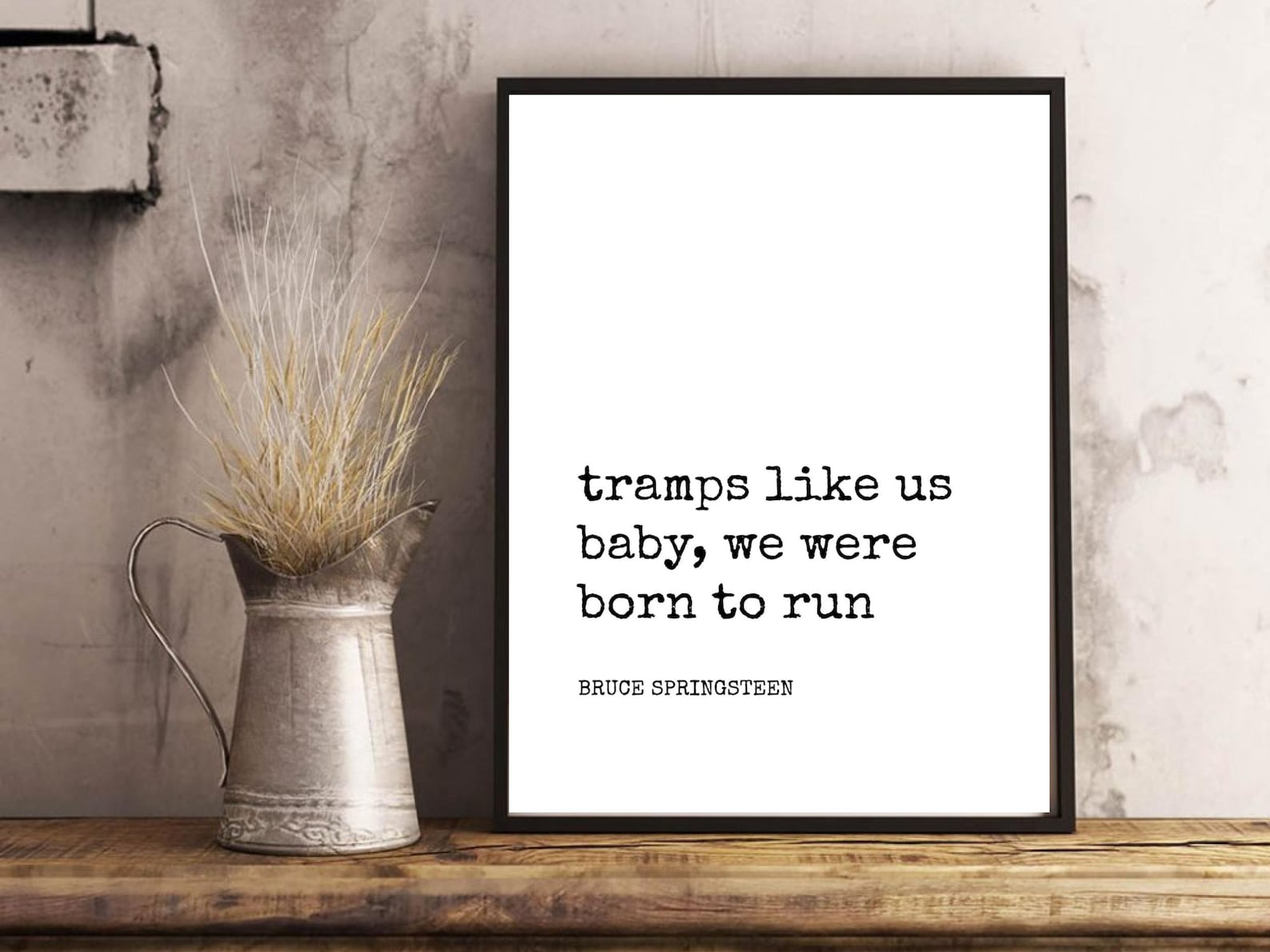 Bruce Springsteen Born to Run Lyrics Print || Music Poster, Bruce ...