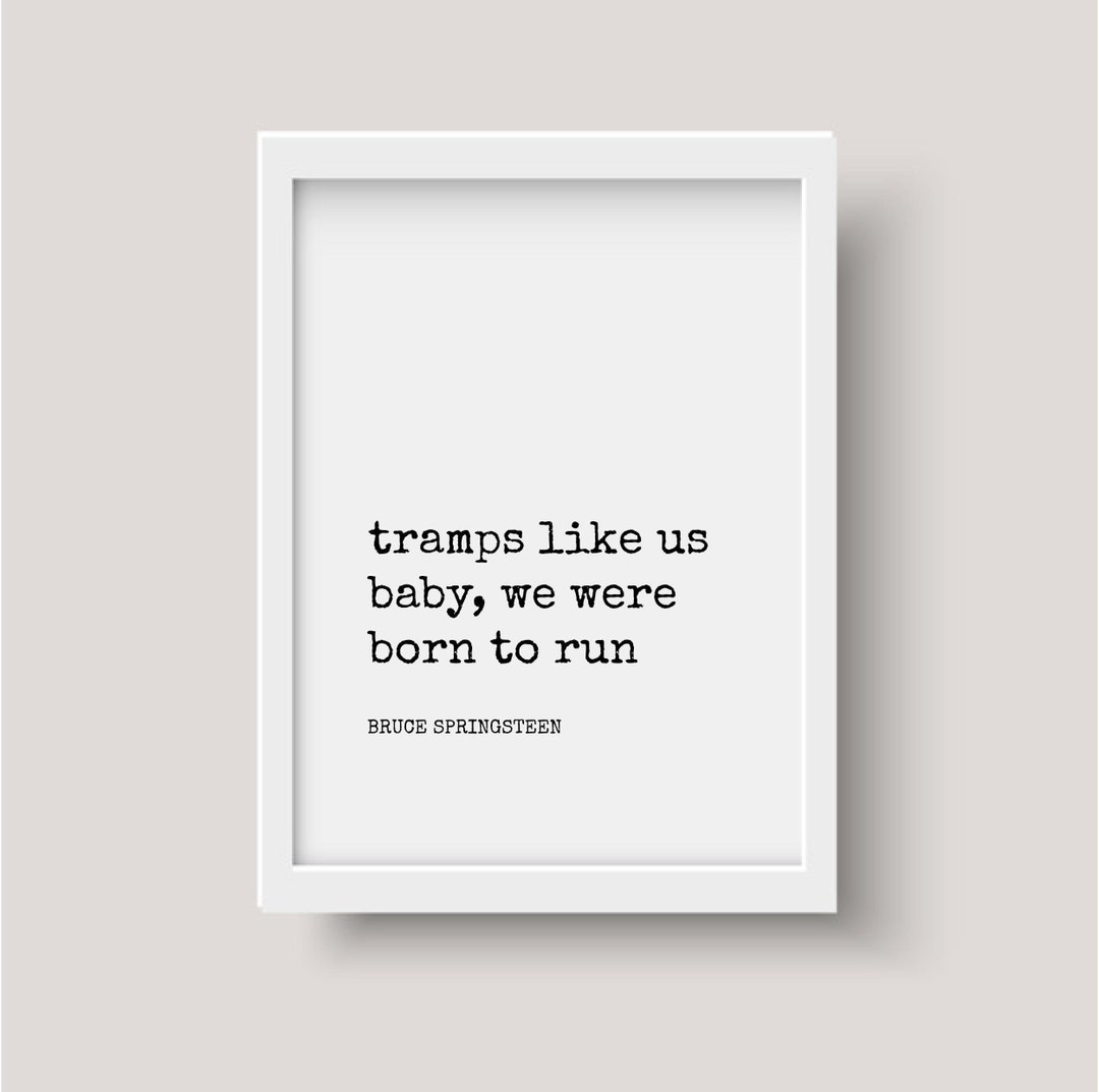 Bruce Springsteen Born to Run Lyrics Print || Music Poster, Bruce ...