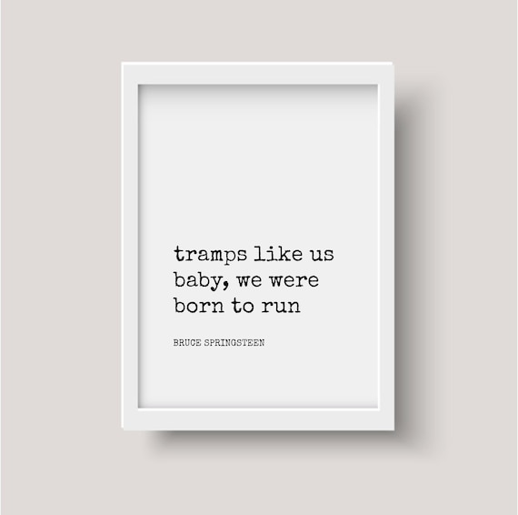 Bruce Springsteen Born to Run Lyrics Print Music Poster | Etsy