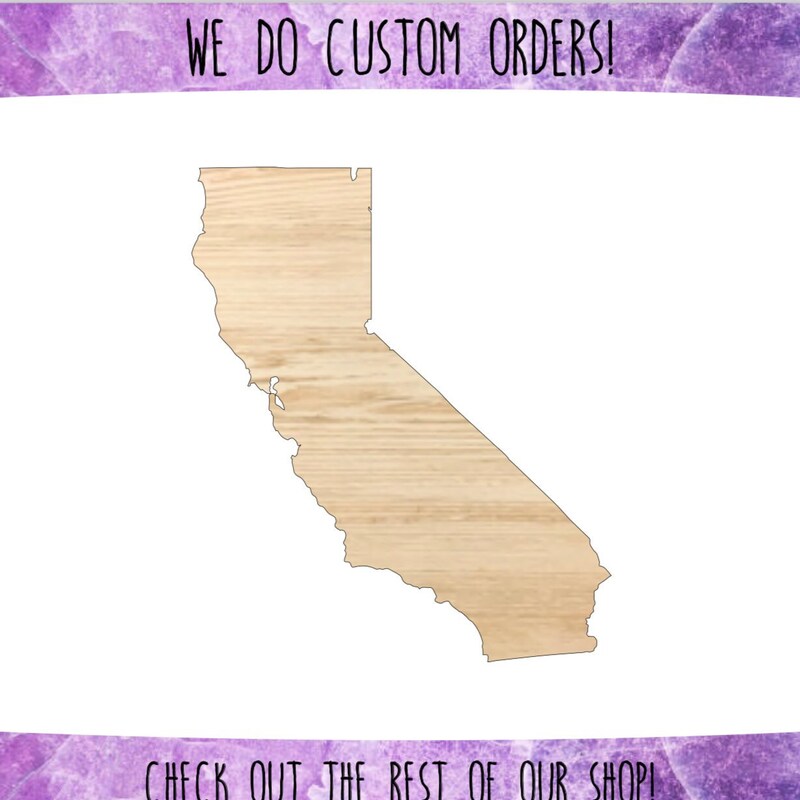 Wood California Cut Out - Etsy