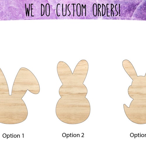 Easter Bunny Rabbit Shape Wooden Cut Out Easter Decorations - Etsy