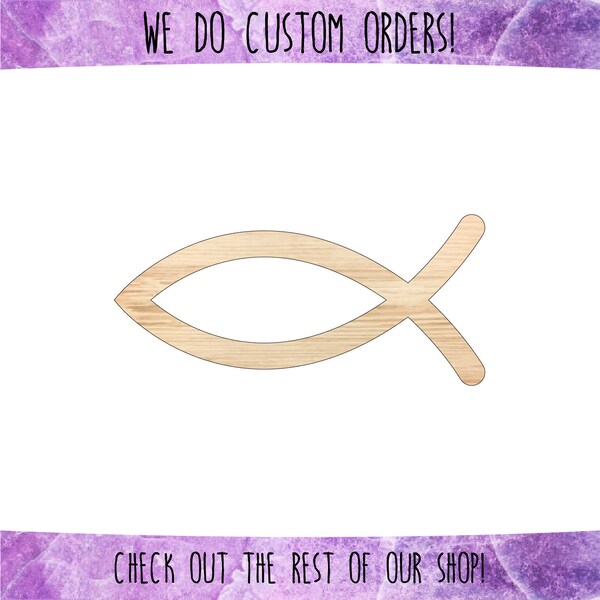 Christian Fish Cutout Wood - Etsy