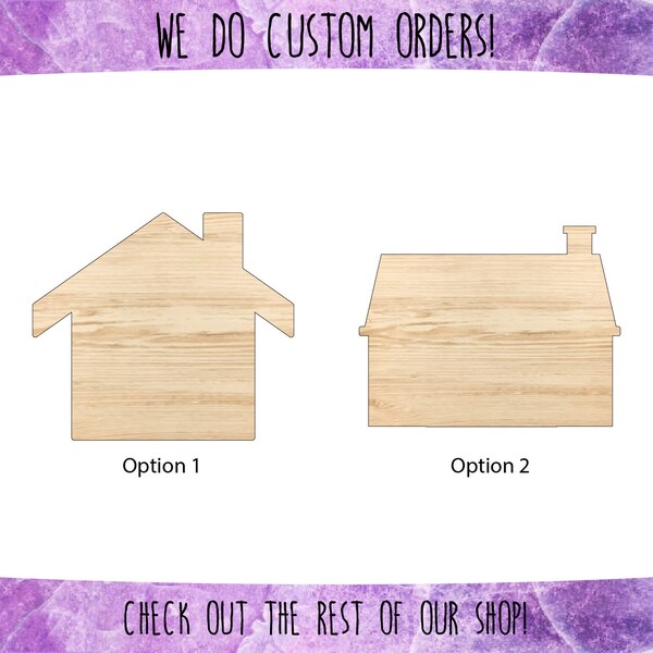 Wood House Cutouts - Etsy