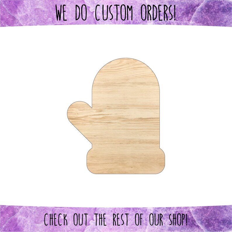 Mitten Wood Cut Out Winter Mitten Wooden Shape Wood Shape - Etsy