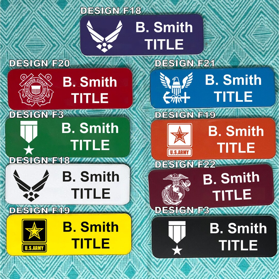 Veteran Name Tags Army Name Badge Recruiter Name Pin Coast Guard