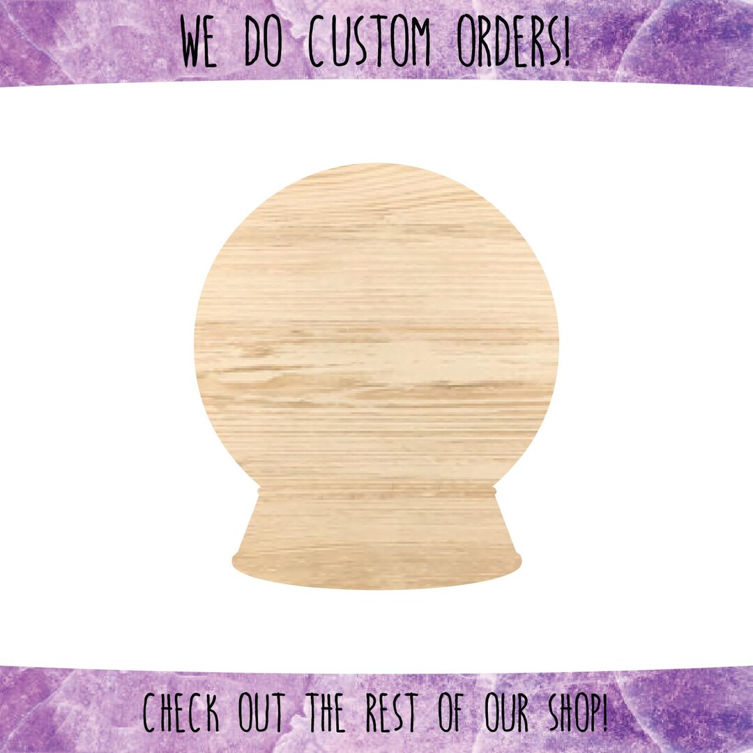 Crystal Ball Wood Cut Out, Crystal Ball Wooden Shape, Wood Shape, Magic ...
