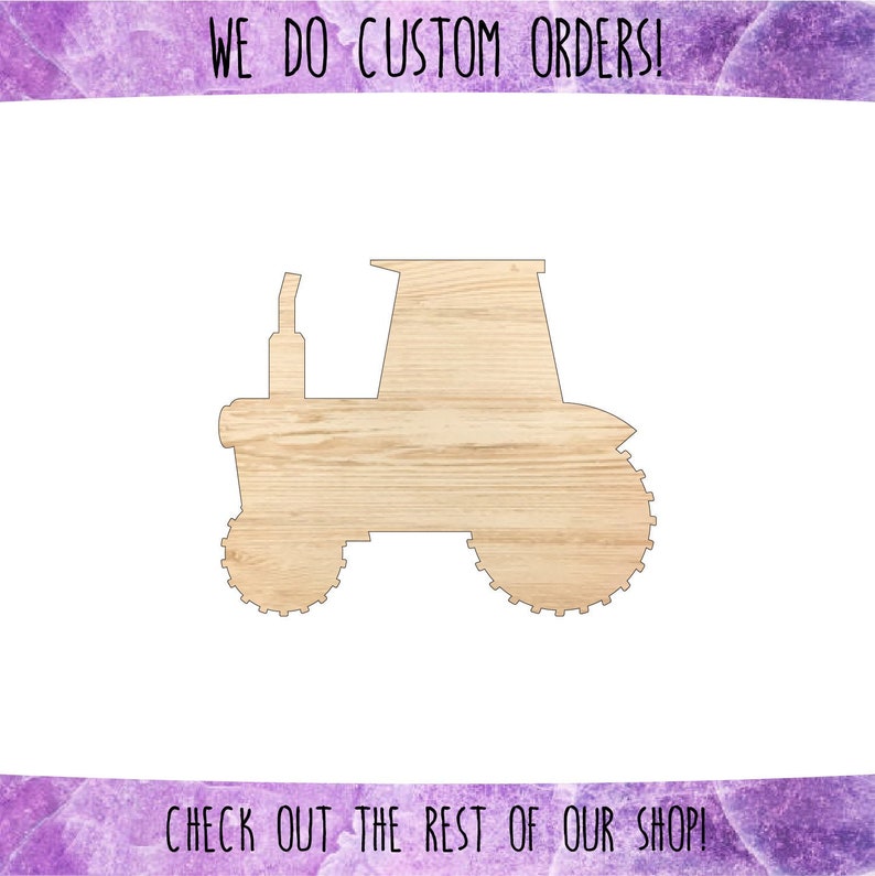 Tractor Wood Cut Out Tractor Wooden Shape Tractor Wood - Etsy