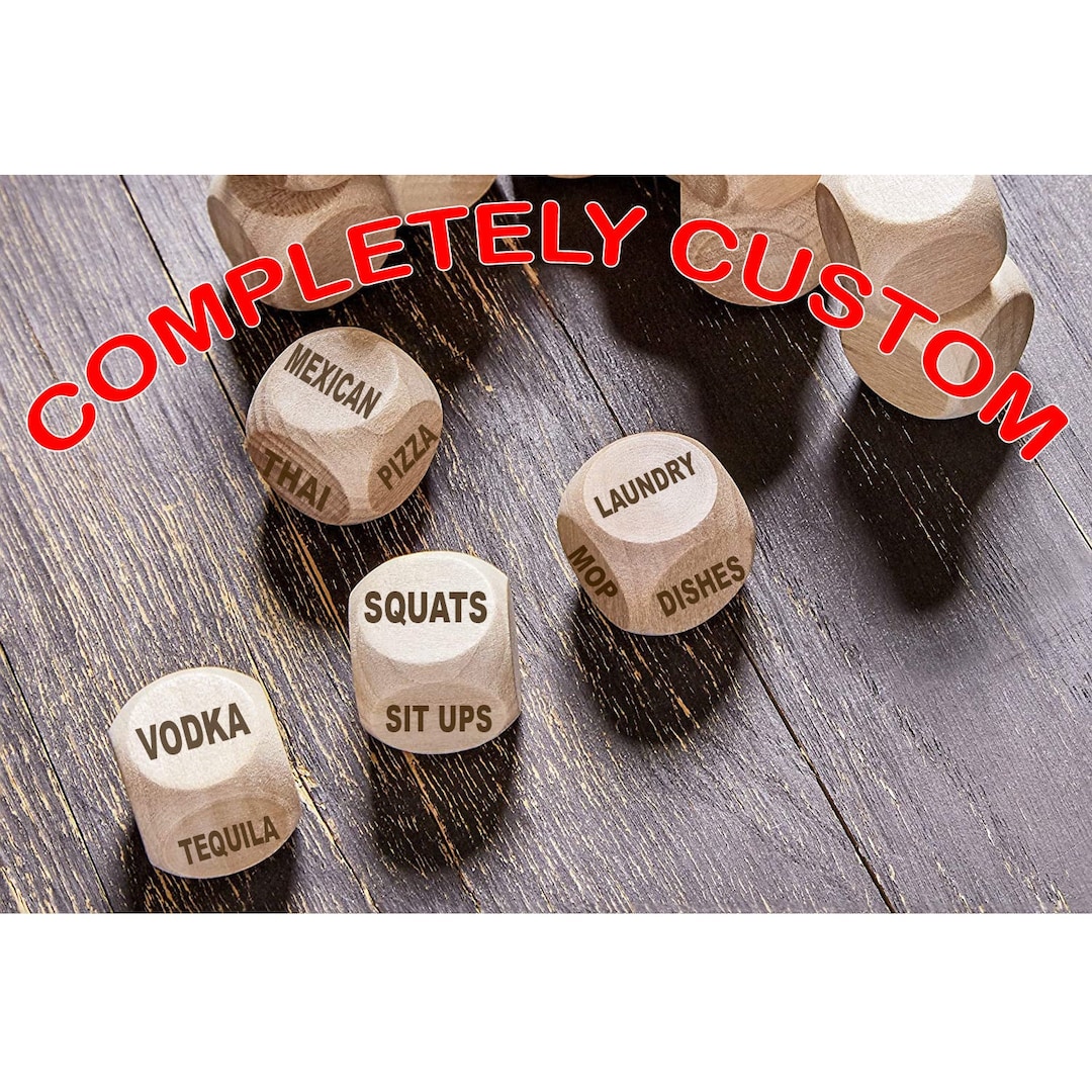 Customized Dice, Personalized Dice Set, Laser Engraved Dice Gift Set ...