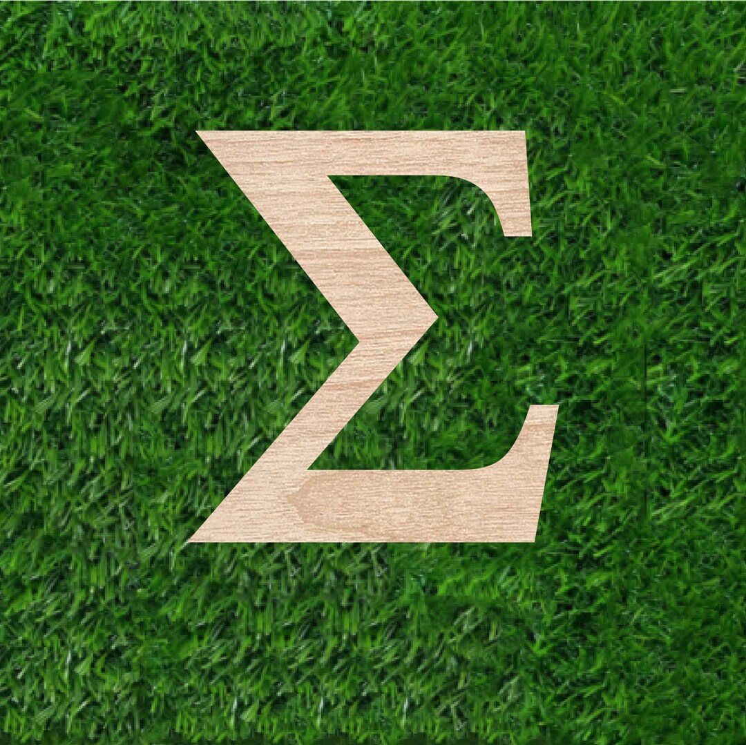 Greek Letter Sigma Wood Cut Out, Greek Letter Cutouts, Greek Letters ...