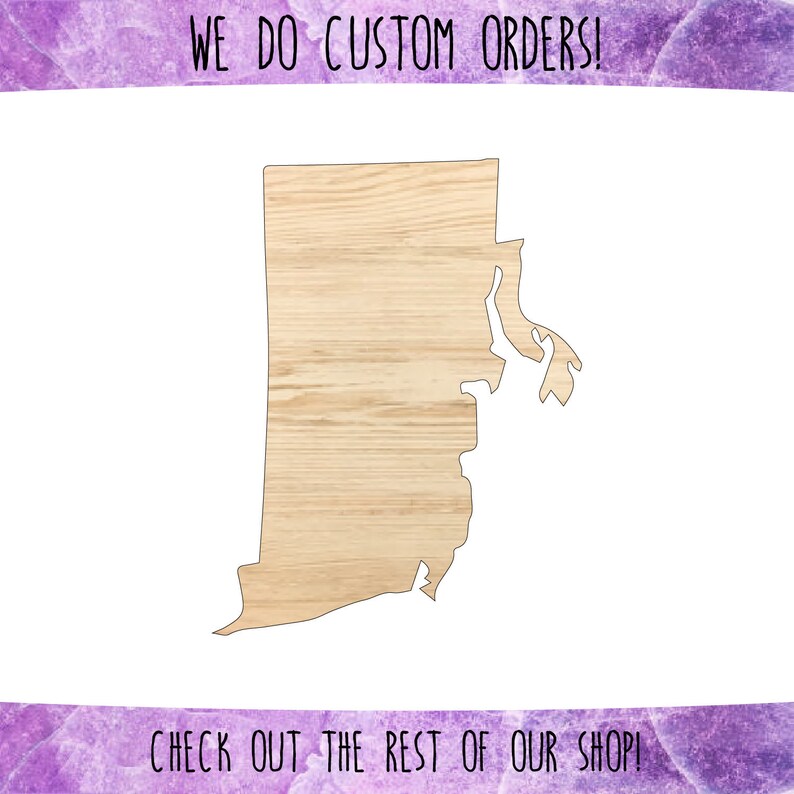 Rhode Island State Cut Out RI Wooden Cut Out Laser Cut - Etsy