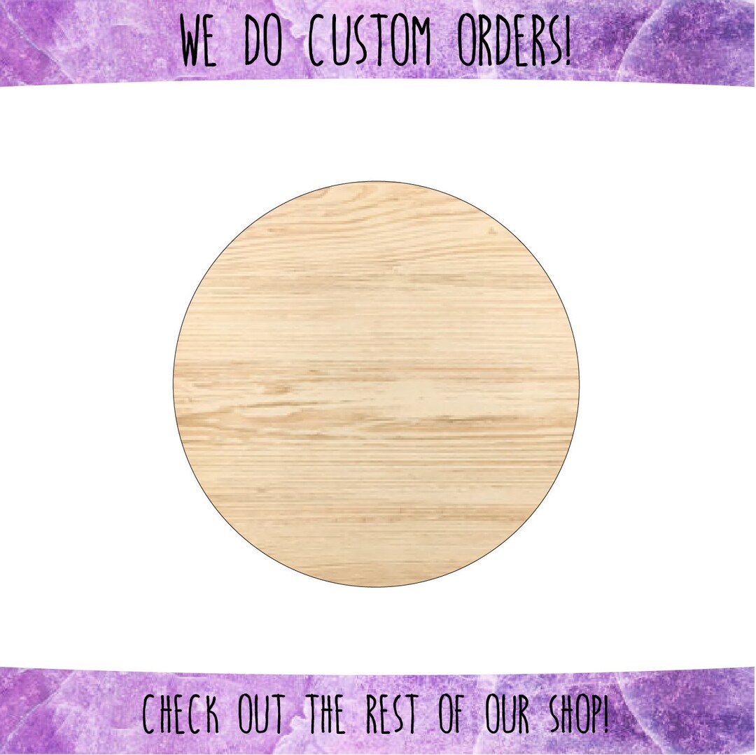 Circle Wood Cut Out, Circle Wooden Shape, Circle Wood Shape, Wood ...