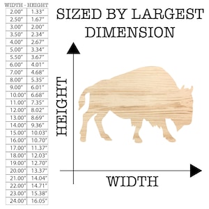 Buffalo Wood Cut Out, Buffalo Wooden Shape, Bison Wood Shape, Wood ...