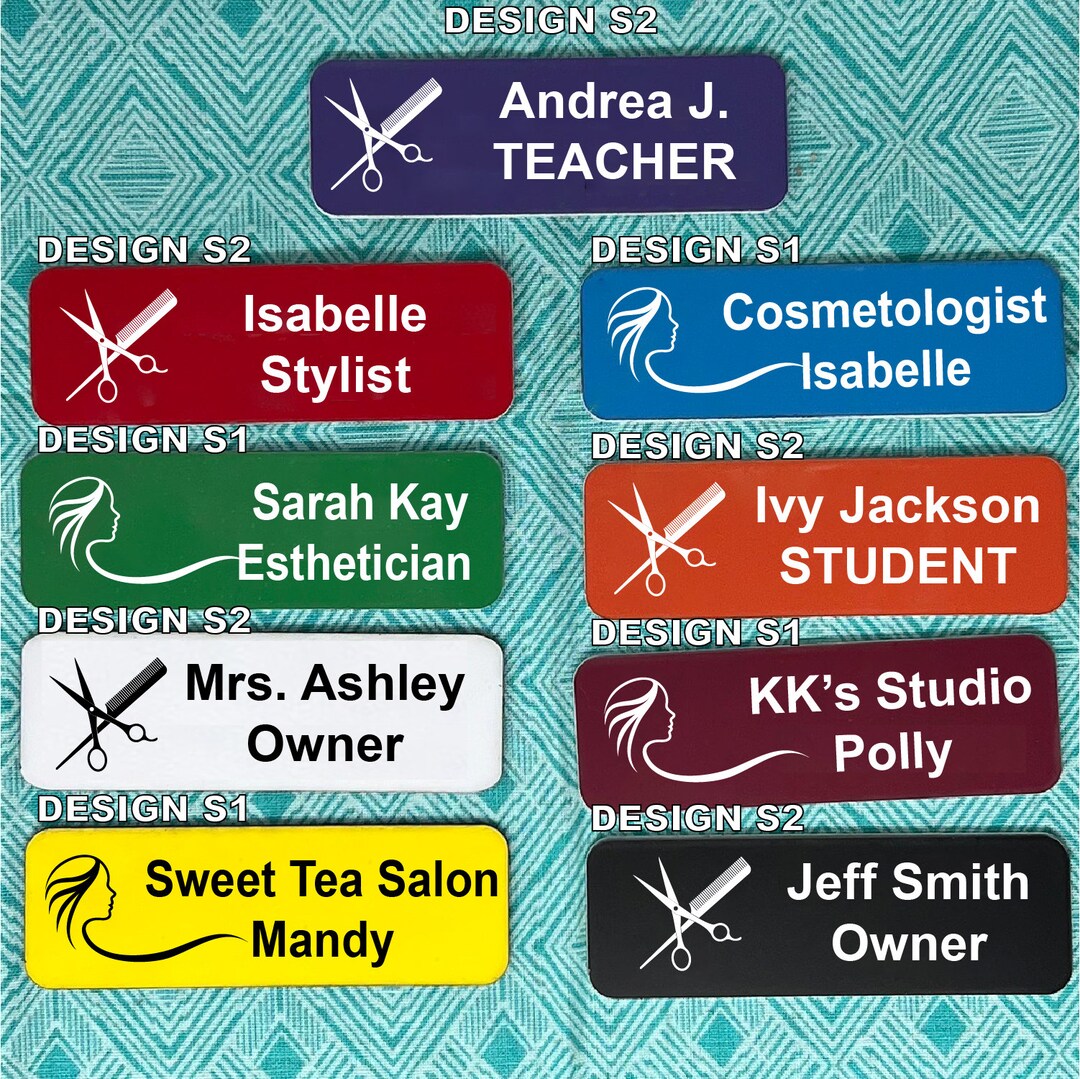 Stylist Name Tag, Esthetician Name Tags, Hairdresser Name Badge, Barber ...