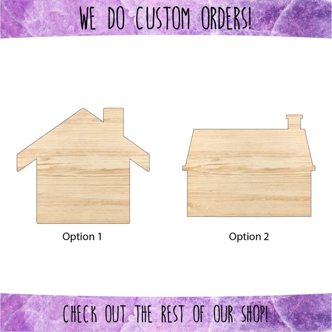 House Wood Cut Out, House Wooden Shape, Home Wood Shape, Wood Cutout ...