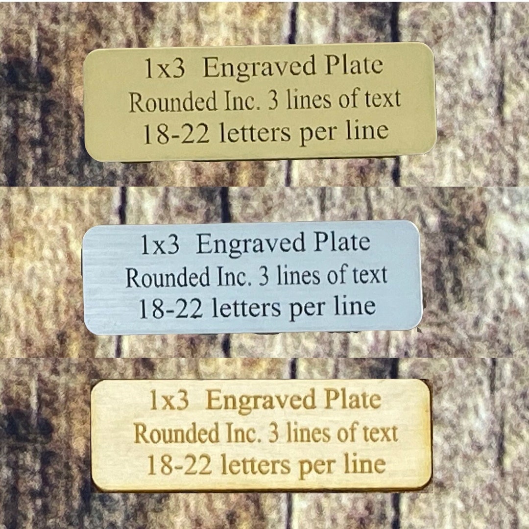 Custom Engraved 1x3 Name Plate, Engraved Pet Memorial Plaque, Wooden ...