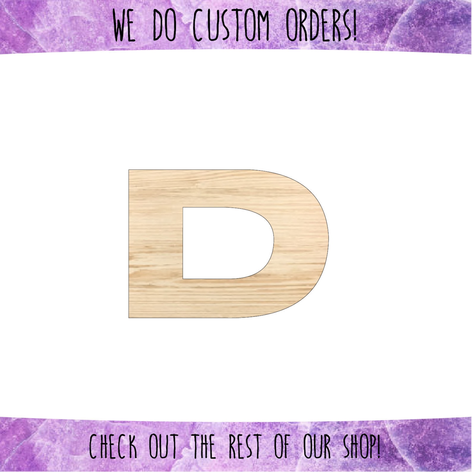 Letter D Wood Cut Out D Wooden Letter Letter D Wood Shape | Etsy
