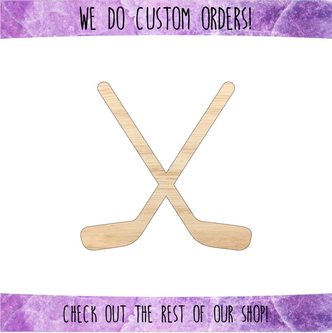 Hockey Sticks Wood Cut Out, Hockey Sticks Wooden Shape, Hockey Sticks ...
