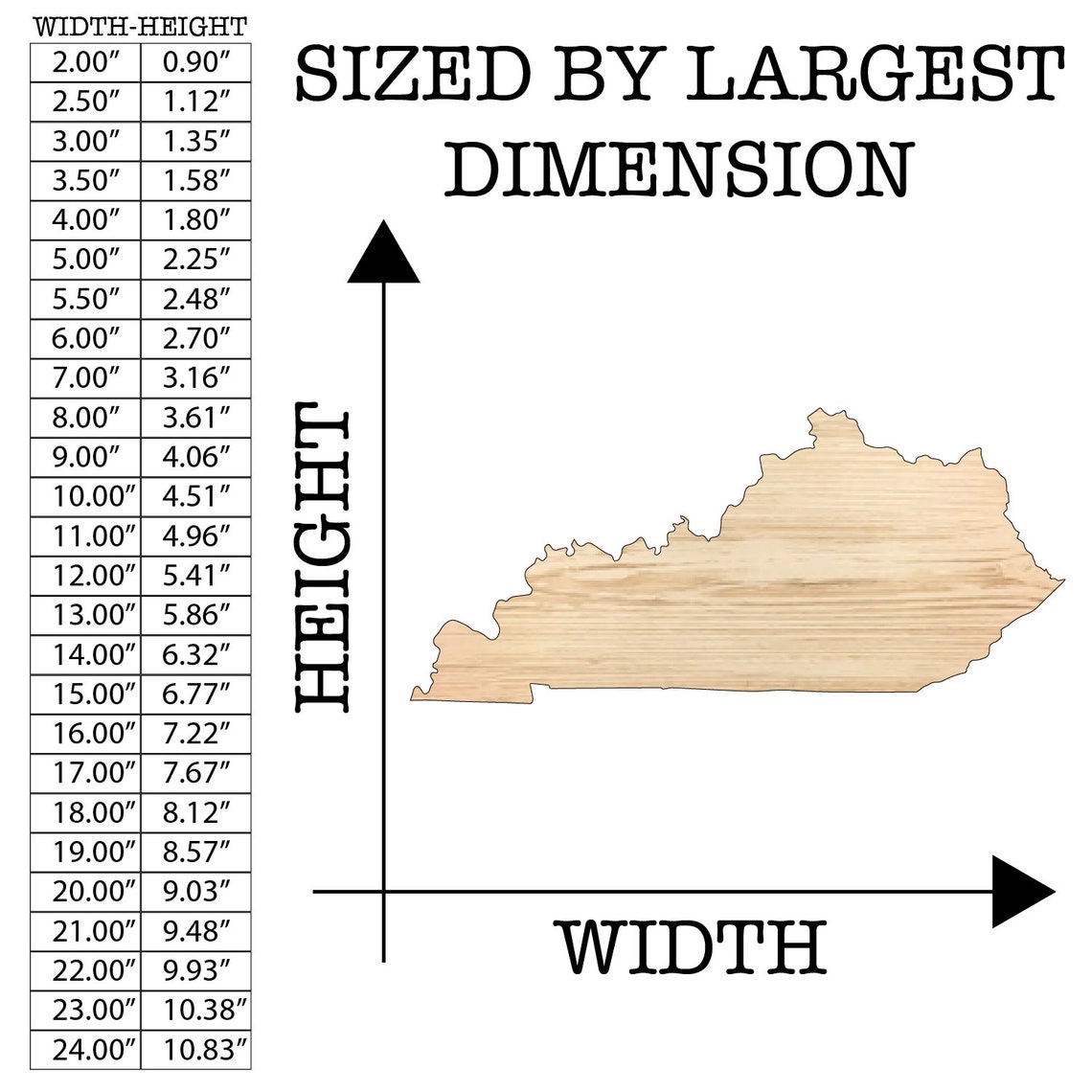 Kentucky State Cut Out, KY Wooden Cut Out, Laser Cut State, Kentucky ...