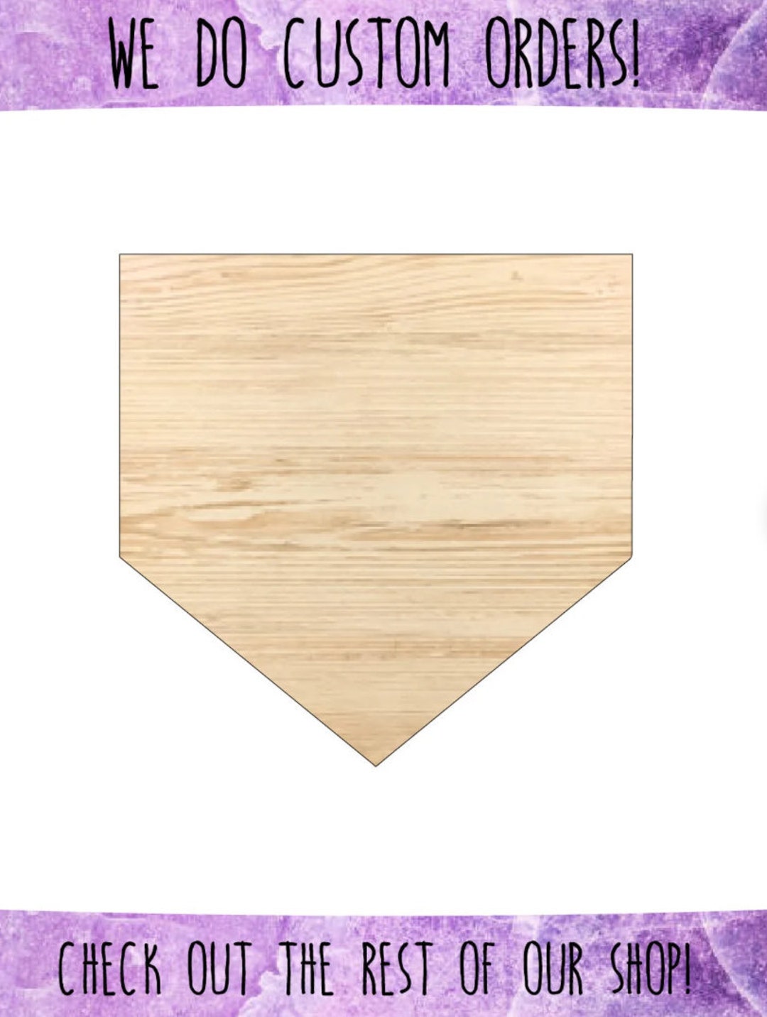 Baseball Home Base Wood Cut Out, Home Plate Wooden Shape, Home Base ...