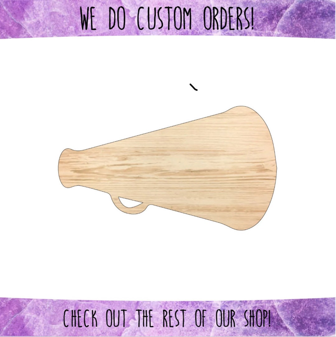 Megaphone Wood Cut Out, Megaphone Wooden Shape, Megaphone Wood Shape ...