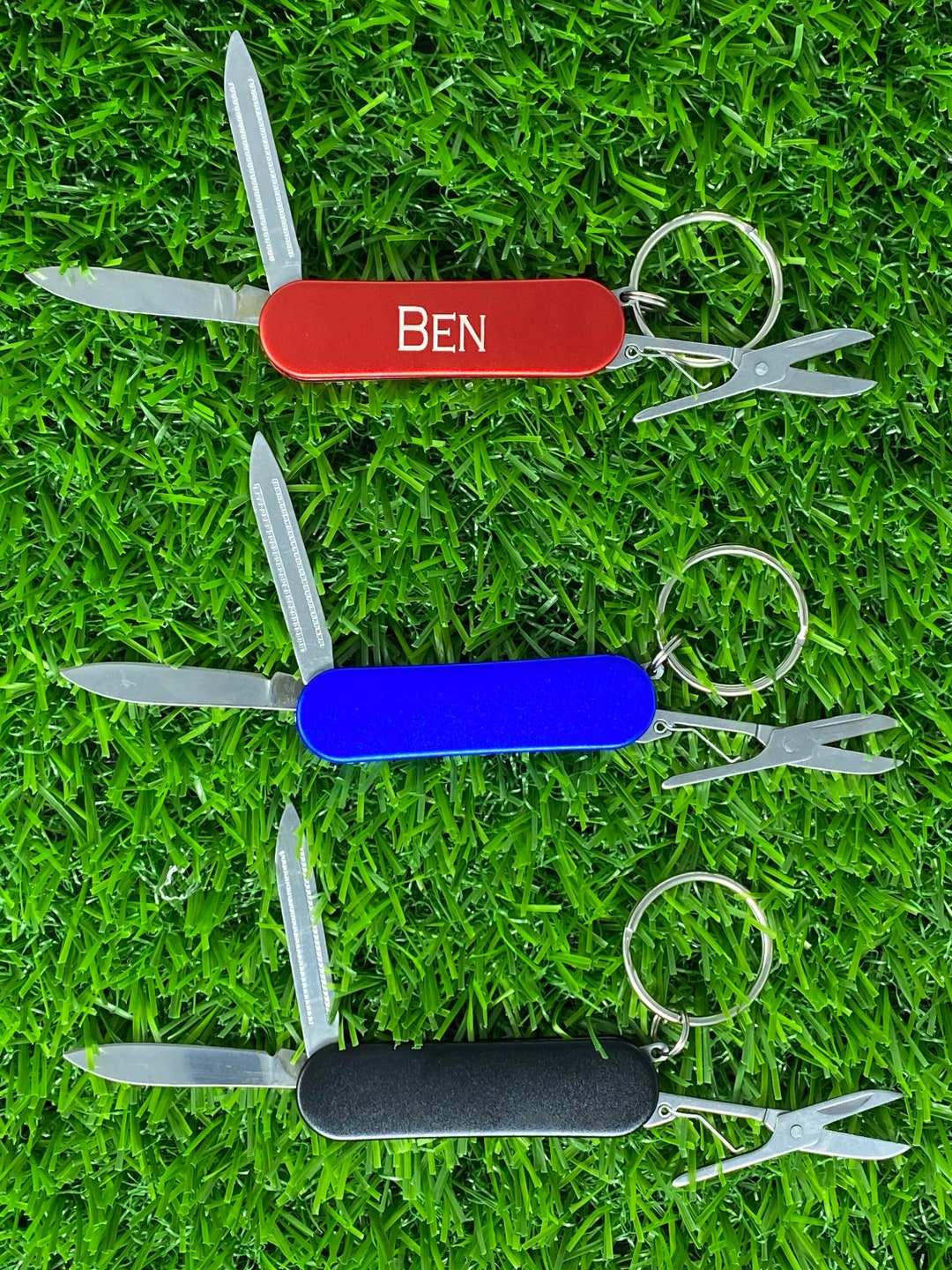 Personalized Key Ring Knife, Engraved Pocket Knife, Custom Keychain ...