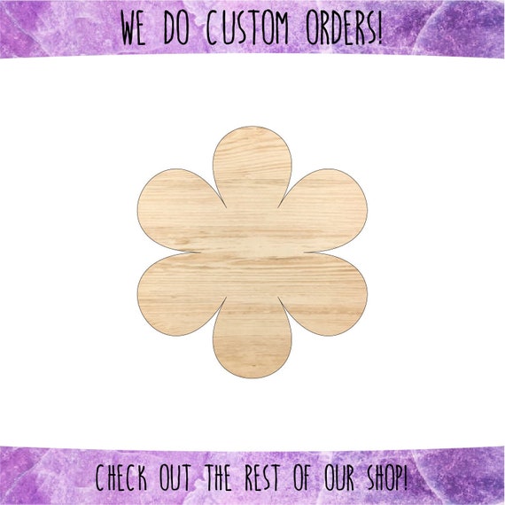 Flower Wood Cut Out Flower Wooden Shape Wood Shape Nature - Etsy
