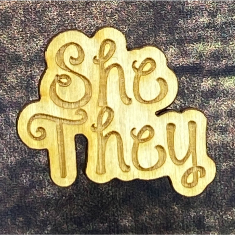 Pronoun Pin She/they Pin She/they Pronoun Pin She They - Etsy
