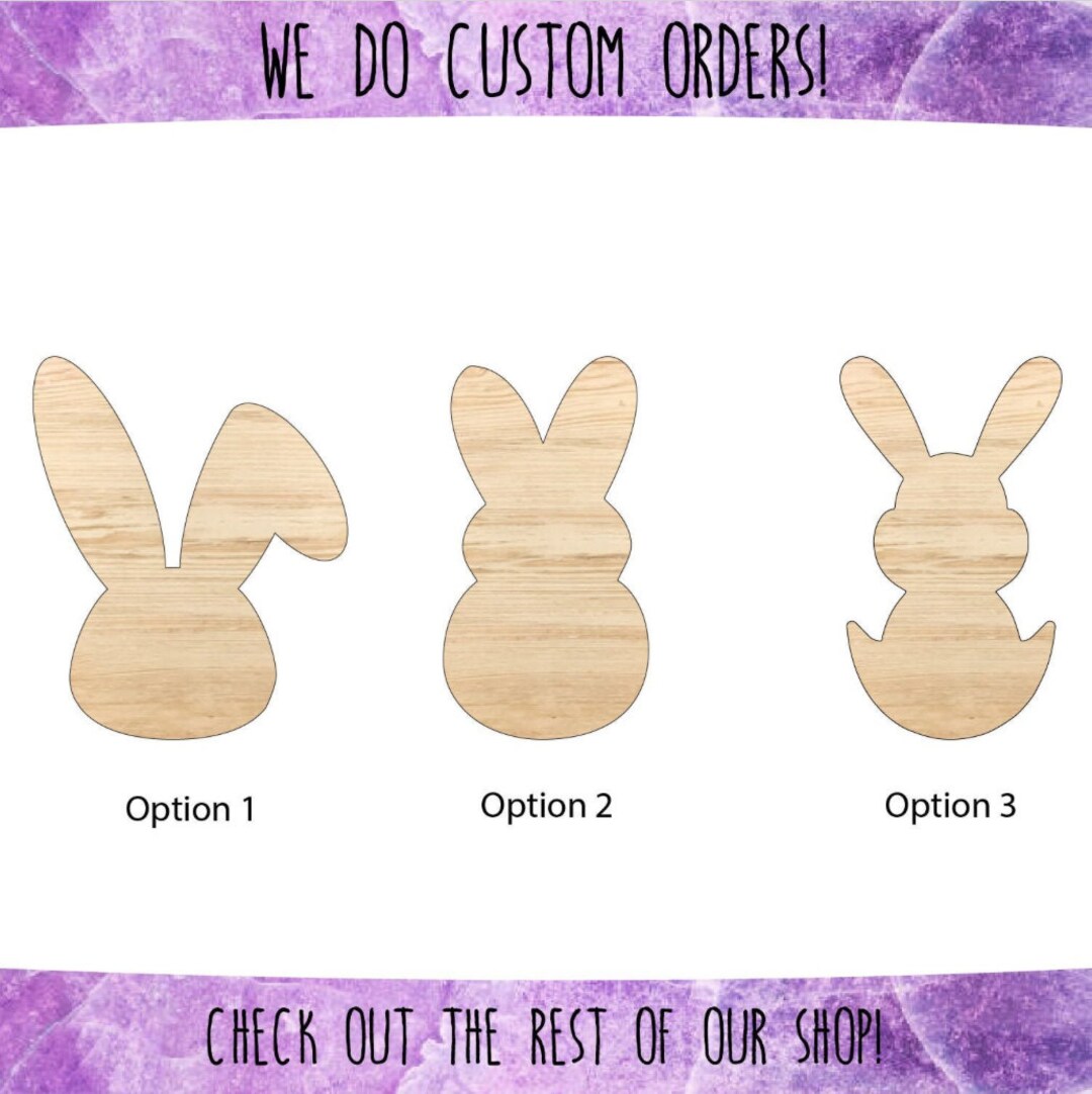 Easter Bunny Rabbit Wooden Cut Out, Easter Wooden Cutout, Bunny Shape ...
