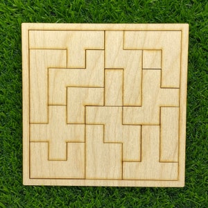 Personalized Puzzle Wood Square Puzzle Fractal Puzzle Game - Etsy