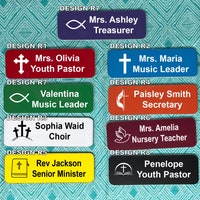 Blue/red Magnetic Name Tag - Etsy