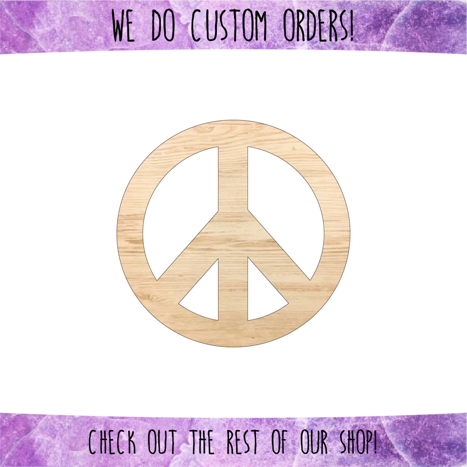 Peace Sign Wood Cut Out Peace Sign Wooden Shape Peace Sign - Etsy