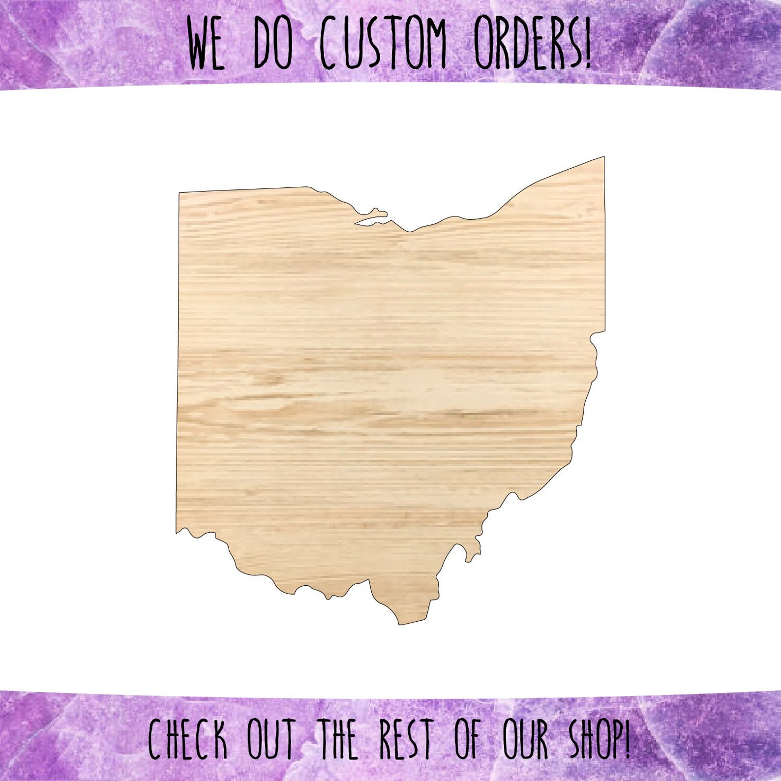 Ohio State Cut Out, OH Wooden Cut Out, Laser Cut State, Ohio Wood ...