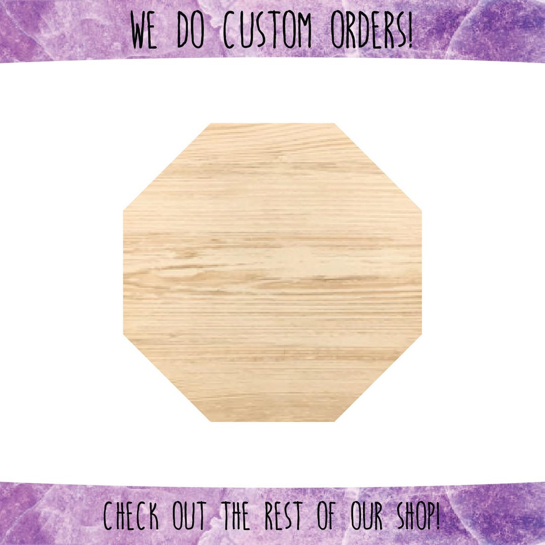 Octagon Wood Cut Out, Octagon Wooden Shape, Wood Shape, Stop Sign ...