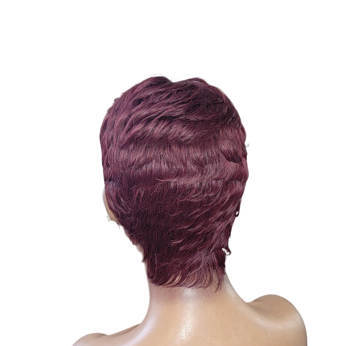 Tapered Razor Cut Pixie Wig: Short Human Hair Wig for Black Women - Etsy