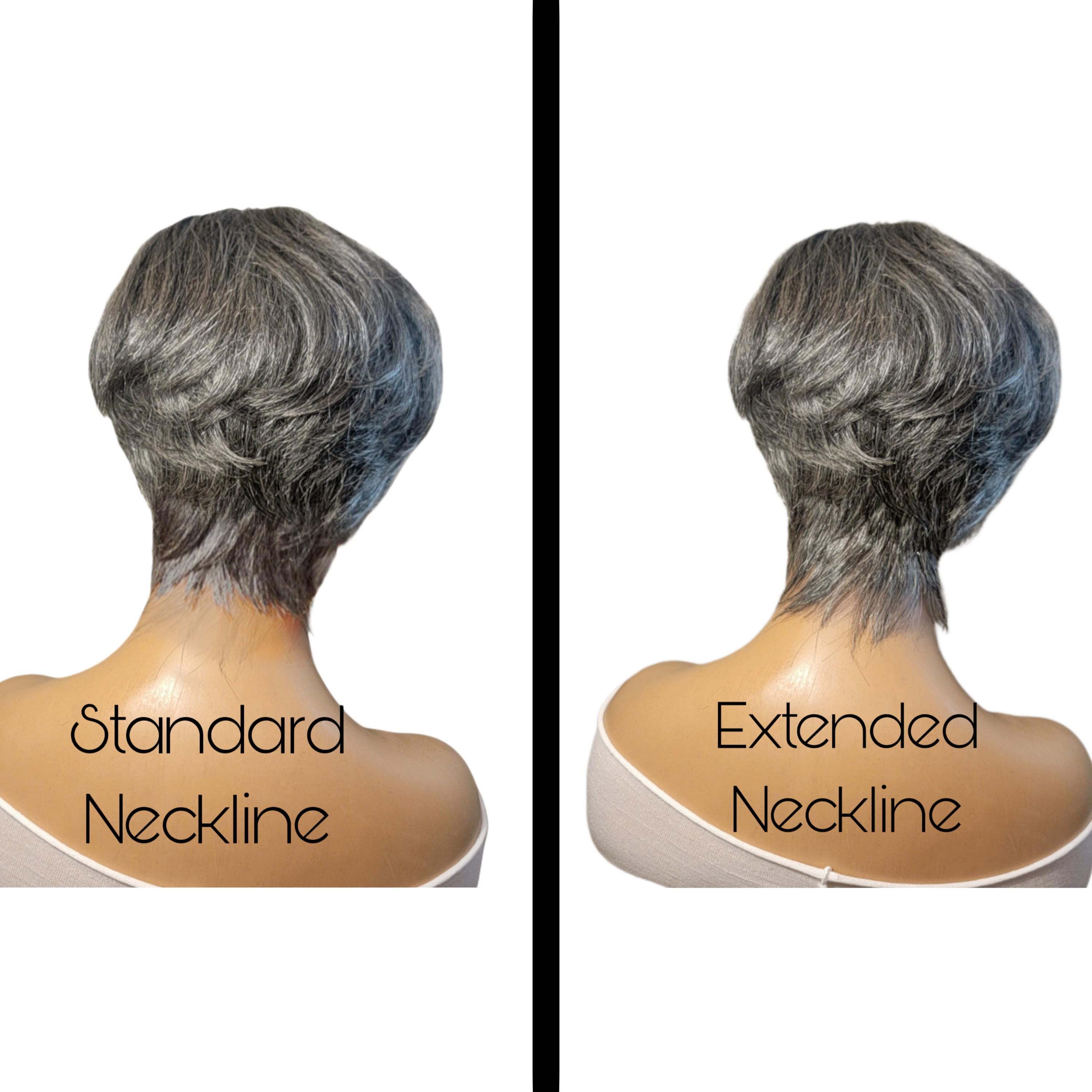 Salt & Pepper Pixie Wig: Glueless Razor Cut Human Hair - Etsy
