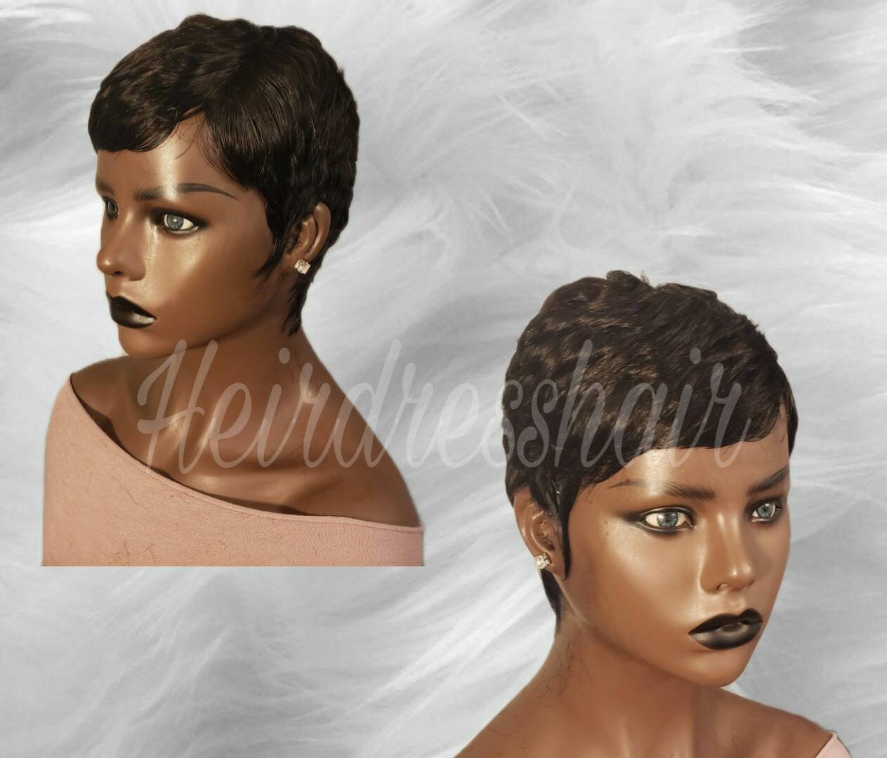 TERRI Beginners Friendly Petite Wig 100% Human Hair Pixie Black Woman ...
