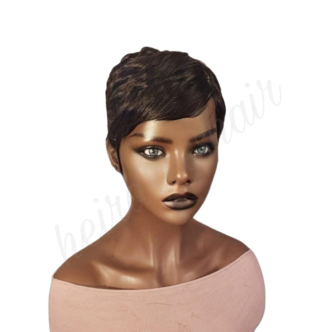 TERRI Beginners Friendly Petite Wig 100% Human Hair Pixie Black Woman ...