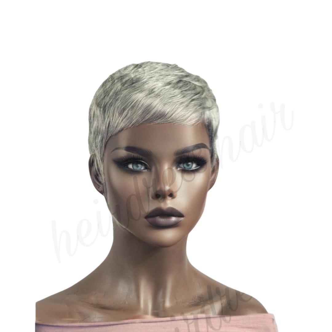 PETITE RHEA Beginners Friendly Small Wig 100% Human Hair Pixie Wig ...