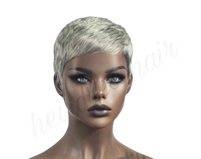 PETITE RHEA Beginners Friendly Small Wig 100% Human Hair Pixie Wig ...
